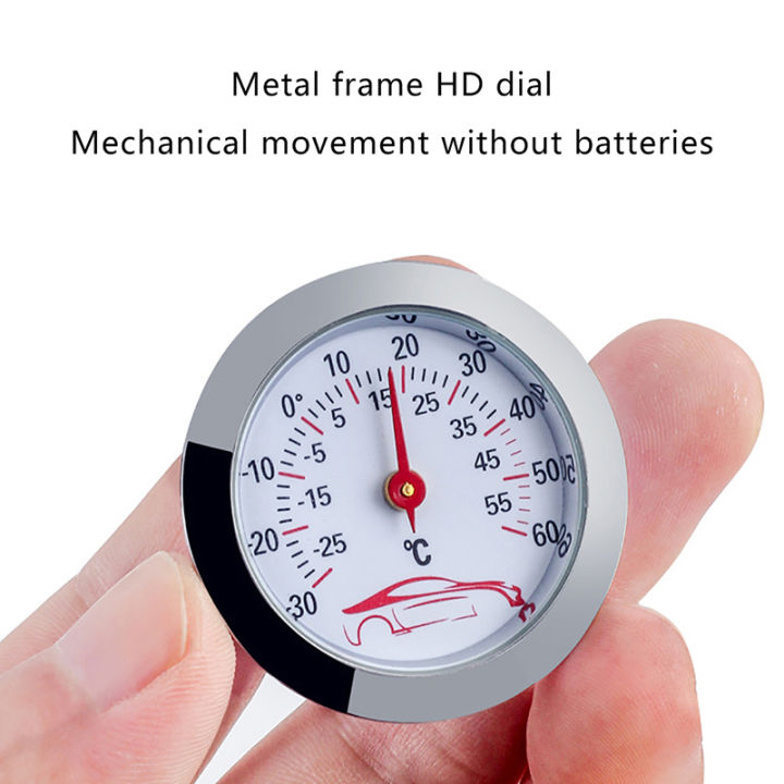 【Flash Sale】 Portable Mini Car Dashboard Thermometer Round Vehicle ...