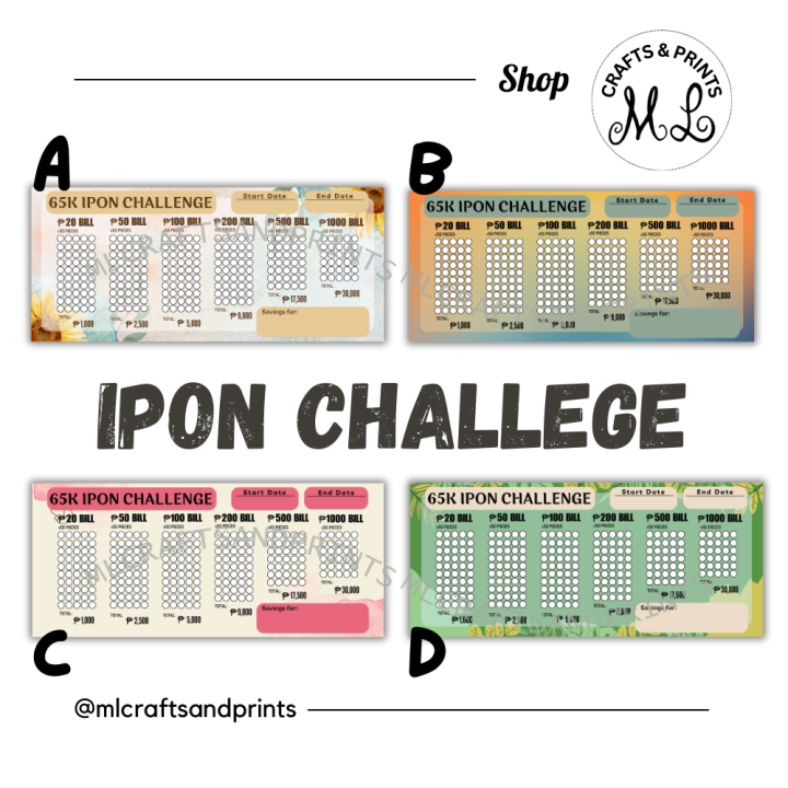 Ipon Challenge Money Shader with Pouch Card or Sticker | Lazada PH