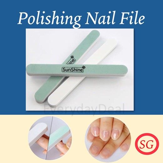 (Ready Stock)1 +1 Nail Buffer shine🌟 Shine Sponge Nail File 🌟 Polishing ...