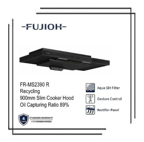 Fujioh FR-MS2390R 900mm Slim Cooker Hood (Recycling) Oil Capturing ...