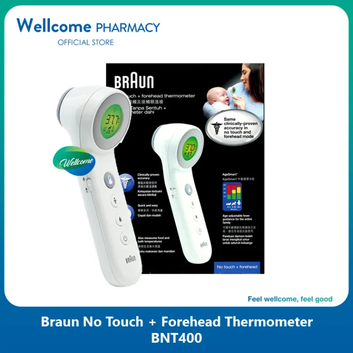 Braun No Touch + Forehead Thermometer BNT400 | Lazada