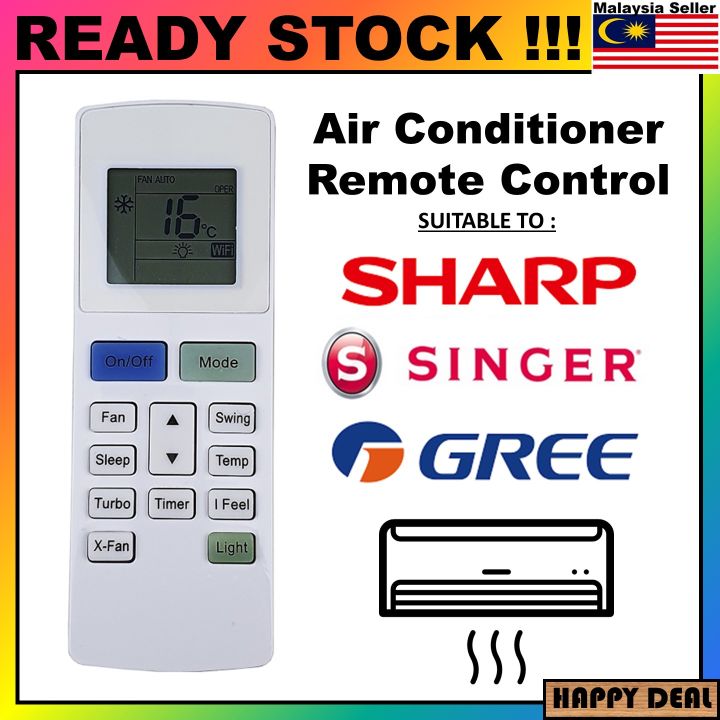 SHARP / GREE / SINGER Air Cond Aircon Aircond Remote Control ...
