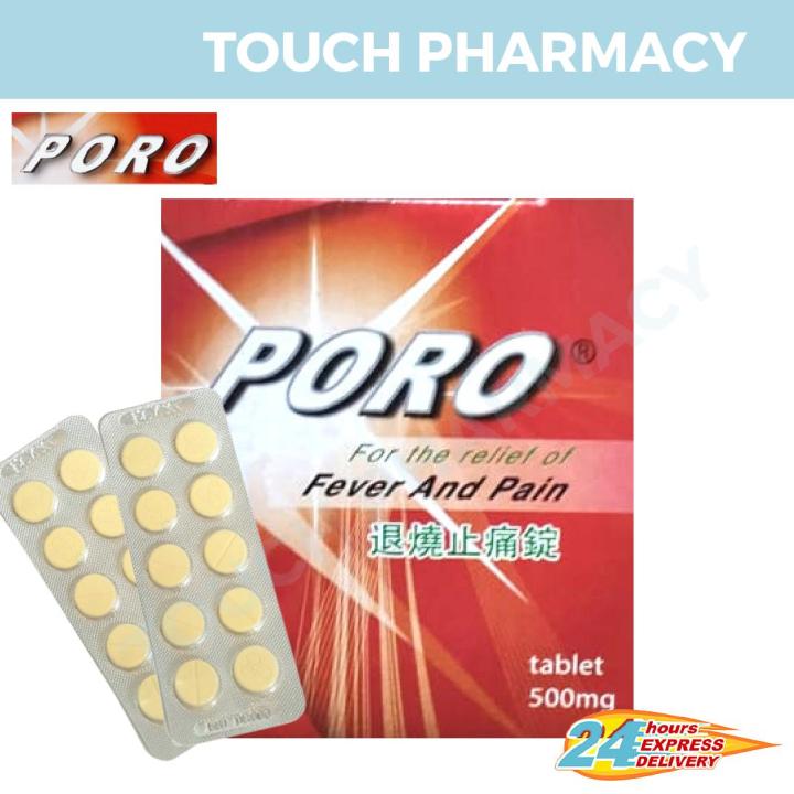 PORO Paracetamol 500mg 10'Tablets/Strip | Lazada