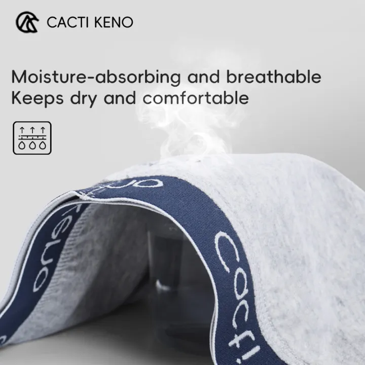 4pcs Cacti Keno Men's Organic Cotton Boxer Soft And Breathable Big ...