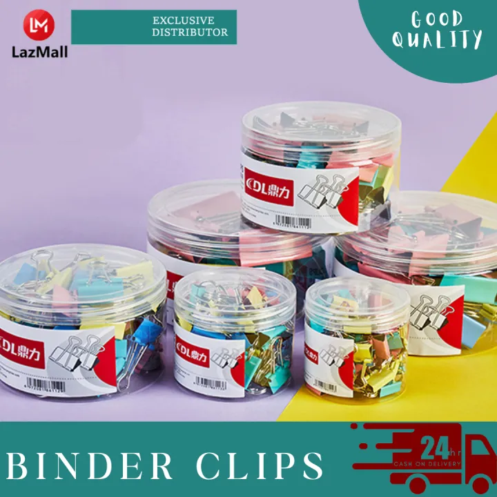 DL Binder Clips Metal Assorted Colored Paper Clips BInding Documents ...