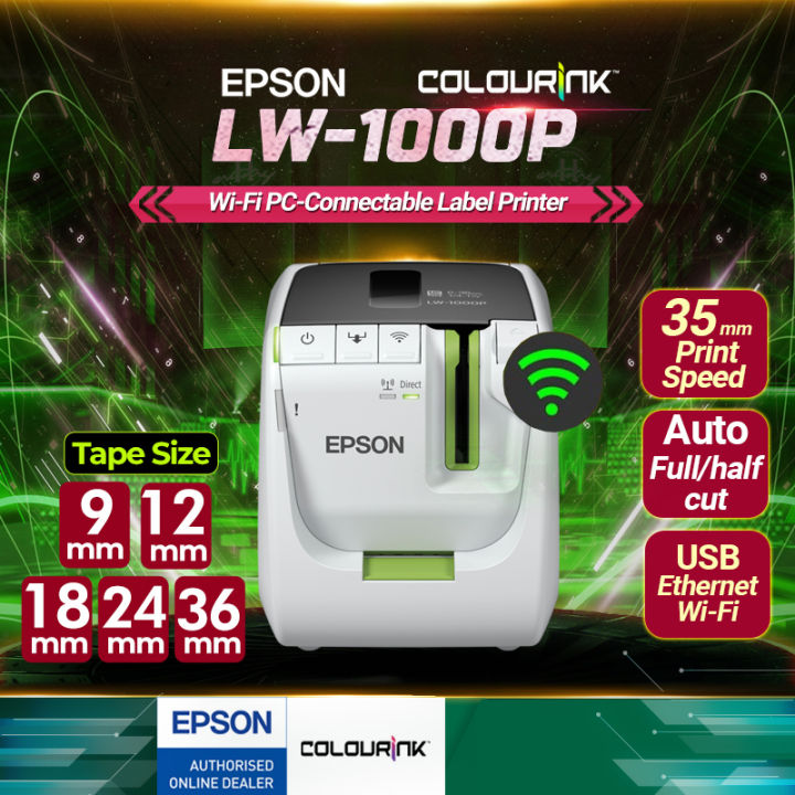 Epson LW-1000P Label Printer Wifi USB Connection Labelwork Sticker QR ...