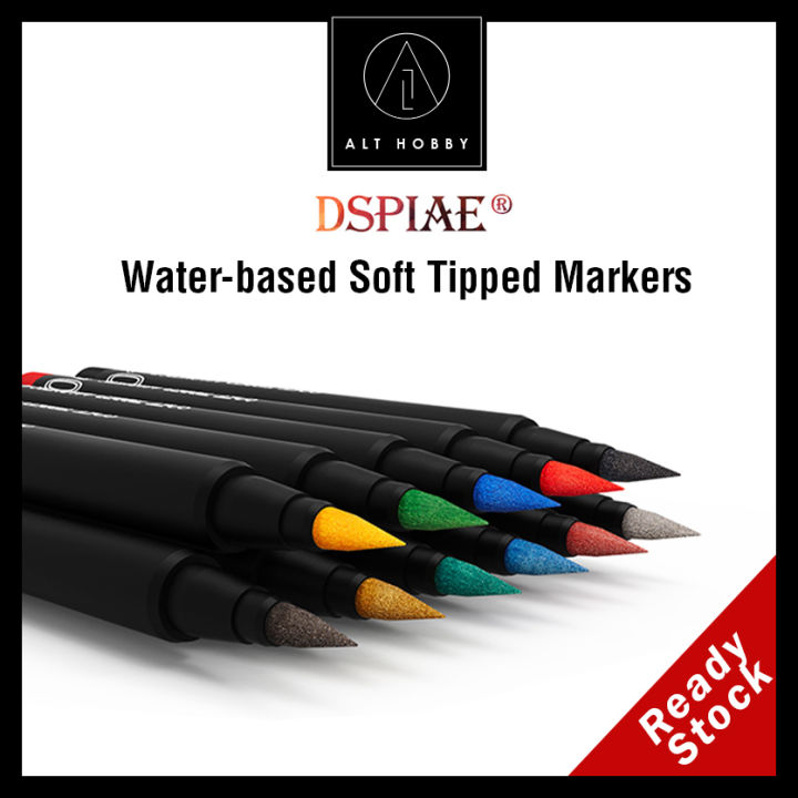 DSPIAE Soft Tip Marker Pen / Acrylic Markers / Water-based Gundam ...