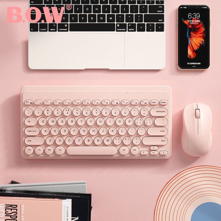 BOW 2.4G Wireless Keyboard Mouse Set Combo Set Compatible phones ...