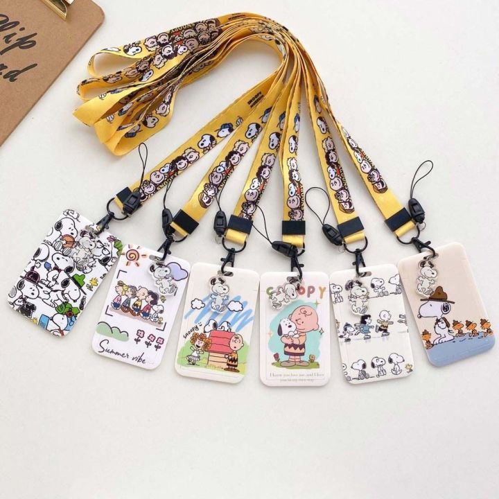BHBB Portable Bank Card Meal Card Snoopy Snoopy Card Holder Lanyard ...