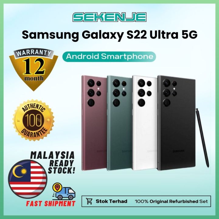 Samsung Galaxy S22 Ultra 5G 128GB + 8GB / 256GB + 12GB RAM 100% Original Refurbished Set | Lazada