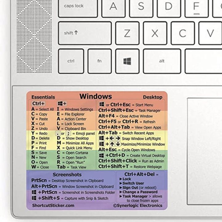 AFLRU Self-Adhesive Shortcut Keys Sticker PC Computer Excel Word ...