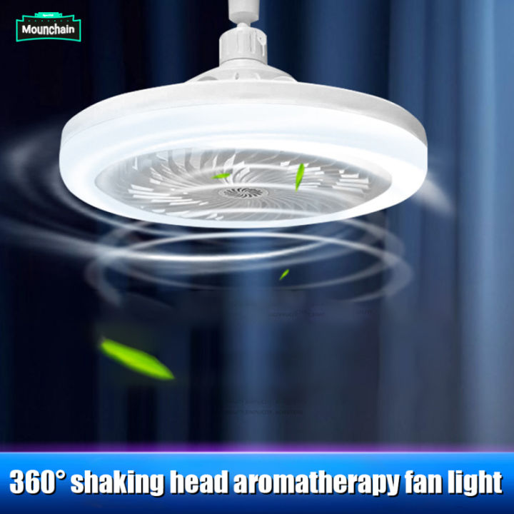 Led Ceiling Fan, E27 Socket Enclosed Ceiling Fan With 3 Wind Speeds ...