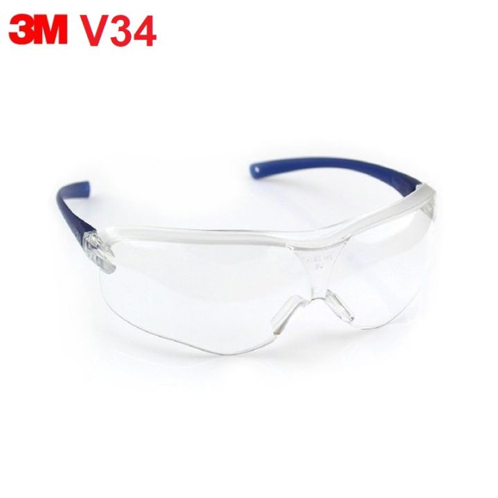 3M แว่นตานิรภัย รุ่น V34 Virtua Sport Asian Fit ขาแว่นสีฟ้า เลนส์ใส (สินค้าโล๊ะสต๊อก) | Lazada.co.th
