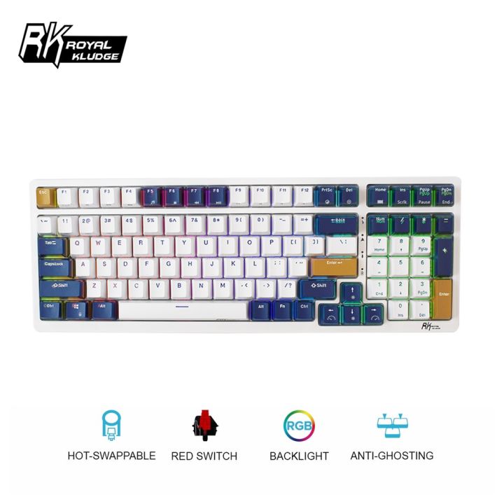 RK Royal Kludge RK98 Limited Edition Wireless Keyboard Tri-Mode ...