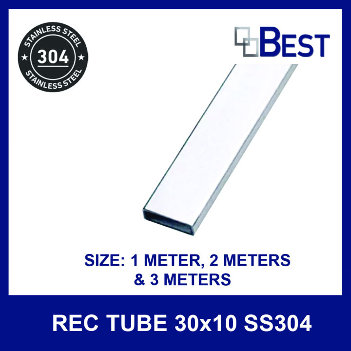 Rec tube 30x10 ss304 stainless tube for sliding shower | Lazada PH