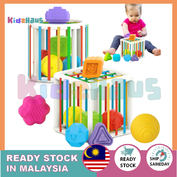 Baby Shape Sorting Toy \ Motor Skill Tactile Touch Toy 10 Months To 3 ...