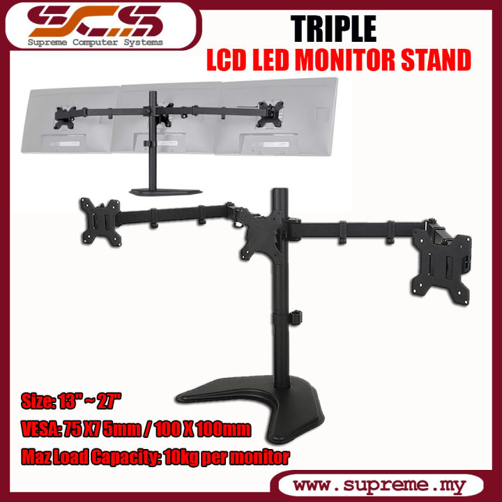 Triple Monitor Arm / Desk Mount / LED Arm / Monitor Stand | Lazada