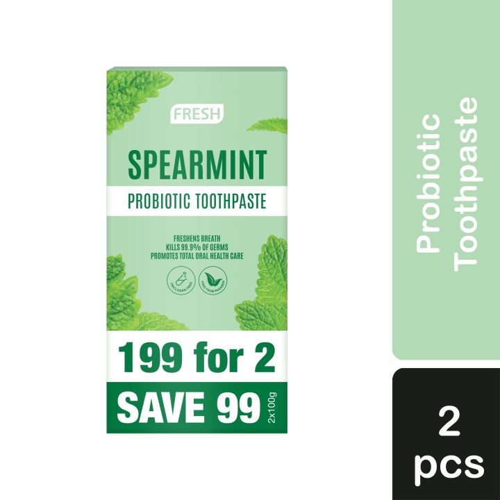 FRESH Spearmint Probiotic Toothpaste 100gx2 | Lazada PH