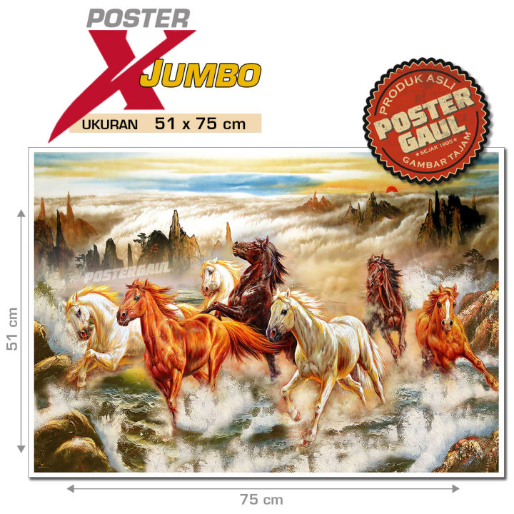 Poster XJumbo FAUNA : KUDA #XJFJP209 - ukuran 51 x 75 cm | Lazada Indonesia