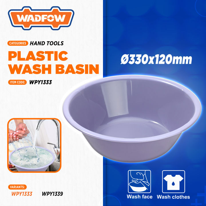 WADFOW Round Plastic Wash Basin Cleaning Laundry Washing Bowl Pet Bath ...