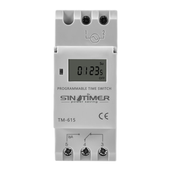 Electronic Timer, TM615-2 Timer Switch 24 Hours Programmable LCD Time ...