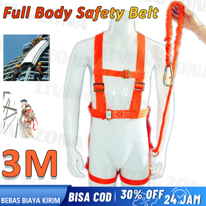 Safety Harness Single Hook Safety Belt Tali Pengaman Kerja FB14515 Full ...