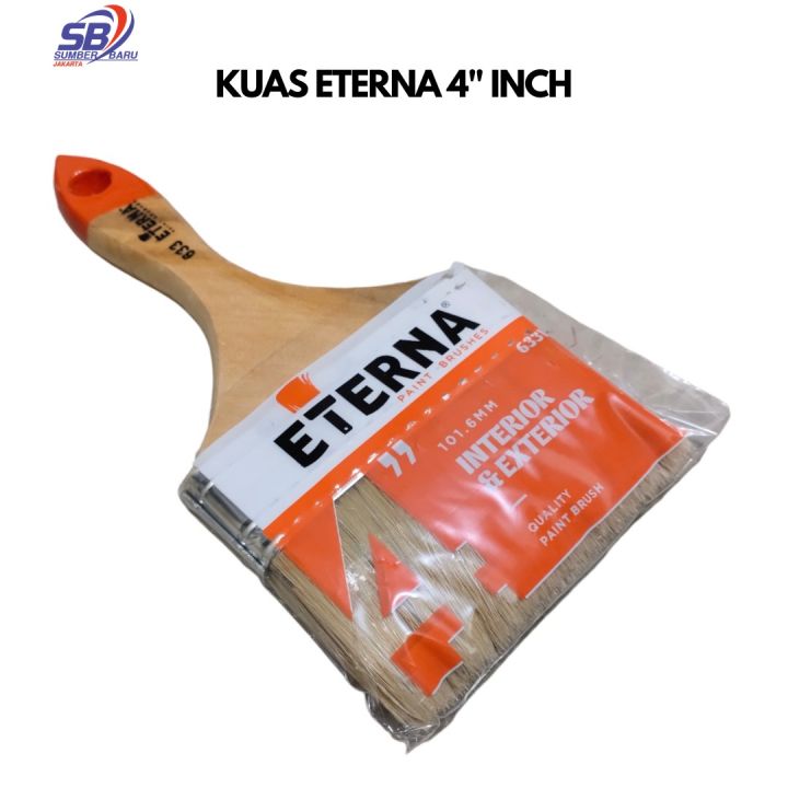 Kuas Cat ETERNA 4" Inch 633 Premium ORIGINAL Gagang Kayu Koas Cat ...
