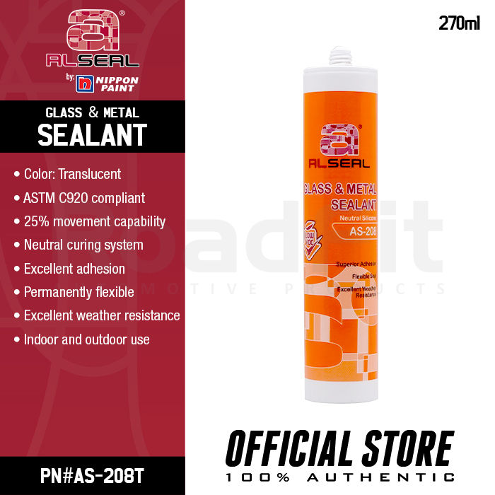 ALSEAL Glass & Metal Sealant (Translucent Color) 270ml PN#AS-208T ...