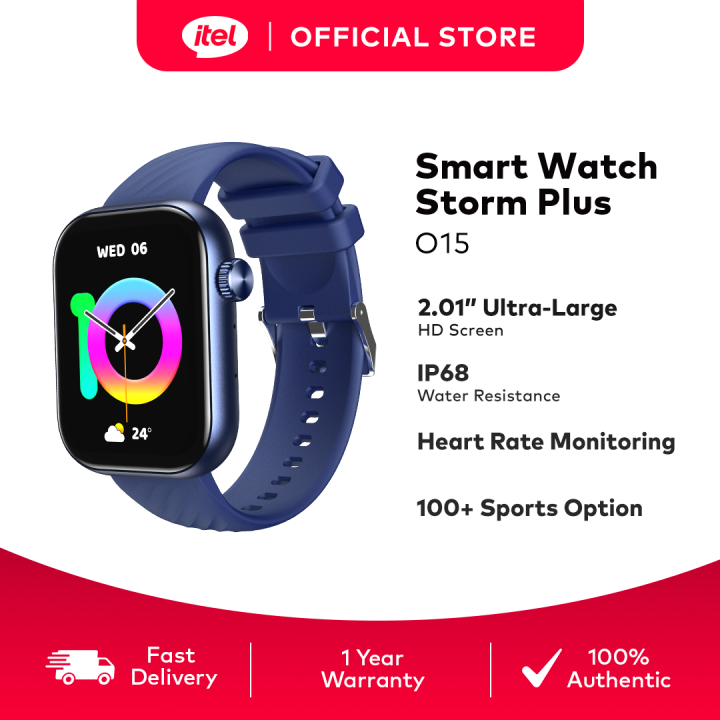 itel O15 Smart Watch Storm Plus | 2.01" Ultra-Large HD Screen | IP68 Water Resistance| Heart ...