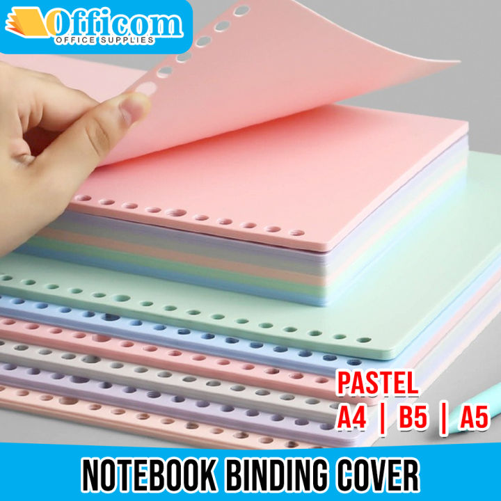 Officom Notebook Binder Binding Cover A4/B5/A5 Size 2Sheets Aesthetic ...