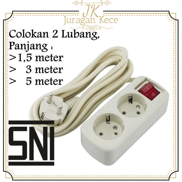 JUKE Colokan 2 Lubang Stop Kontak SNI Original Colokan Cok Listrik ...