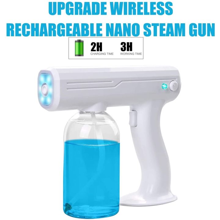 Atomizing wireless fogging machine blue light nanospray gun ...
