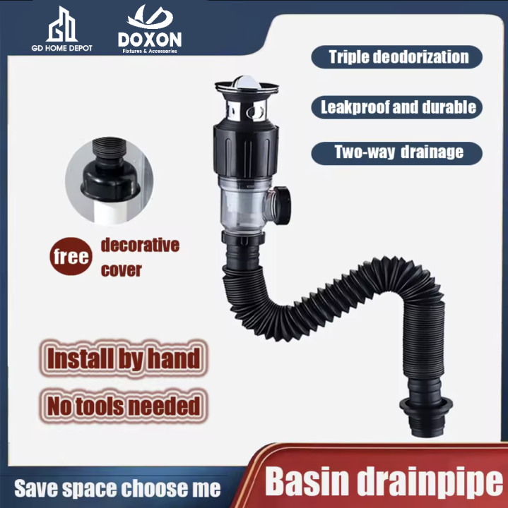DOXON Kitchen downpipe bathroom downpipe kitchen sink downpipe set downpipe plumbing fittings ...