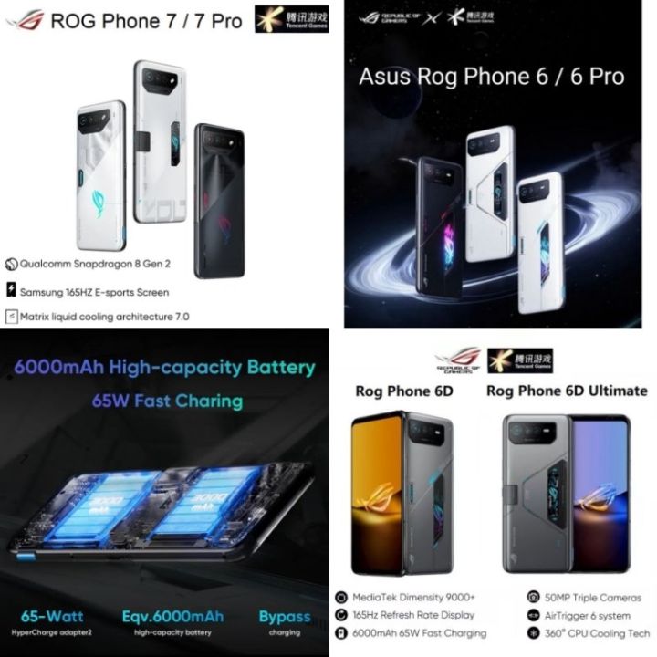 Asus Rog Gaming Phone 7 / 6 / Pro / 6D / Ultimate 5G Smartphone No COD ...