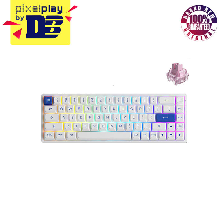 Akko Blue on White 3068B Plus Multi-Modes RGB Mechanical Keyboard (Akko ...