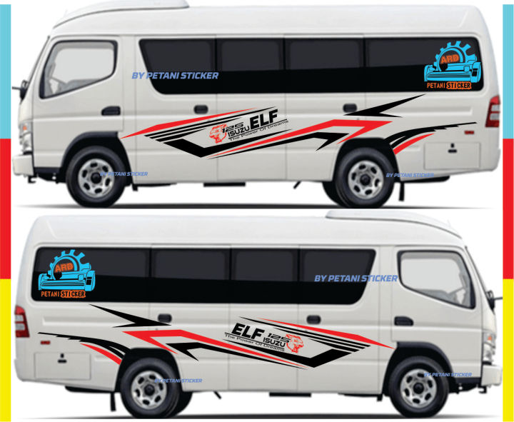 body LIST mobil ELF TRAVEL ISUZU MINI BUS STIKER TERBARU STICKER MOBIL ...