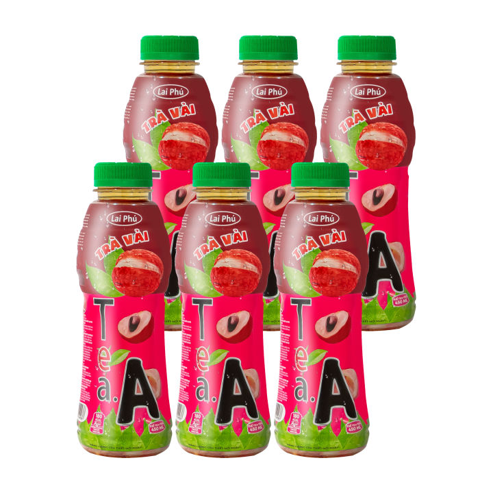 Trà Vải Tea.A chai 450ml (Lốc 6 chai) | Lazada.vn