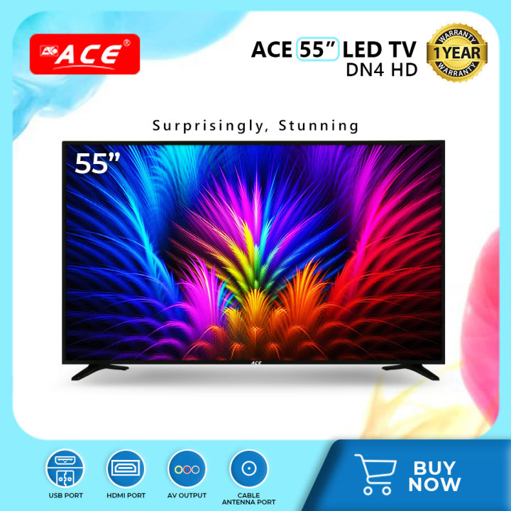 ACE 55" DN4 4K UHD LED TV Frameless Flat screen LED TV | Lazada PH