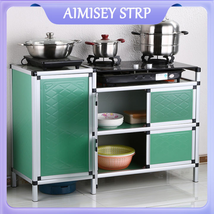 Simple Kitchen Cabinet, Stove Cabinet, Gas Stove Rack, Kitchen Storage ...