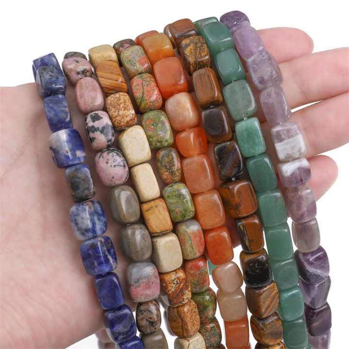 Irregular Shape Natural Stone Beads Tiger Eye Agate Quartz Aventurine ...