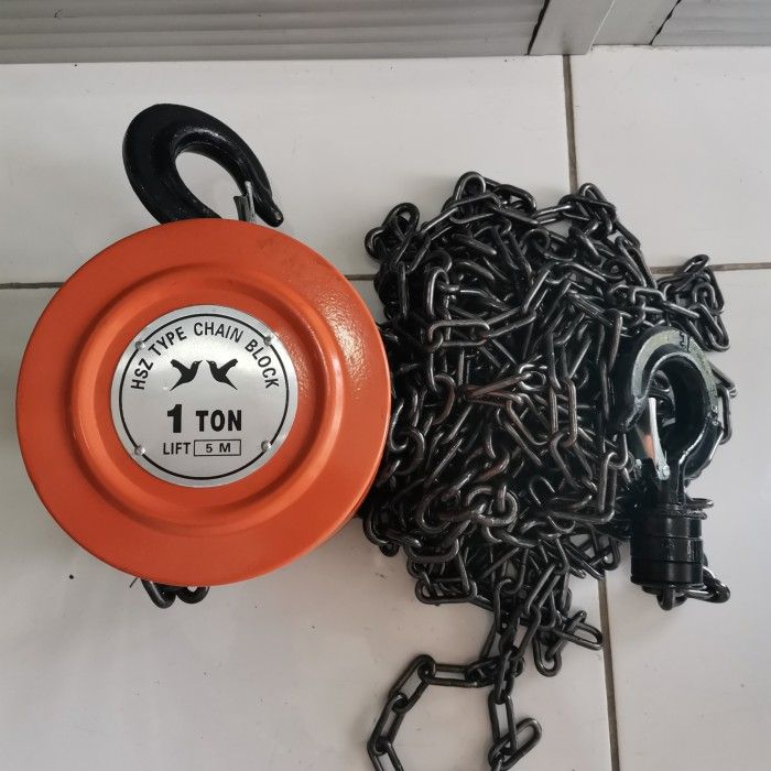 Chain block 1 ton x 5 meter takel tekel katrol rantai kerekan | Lazada ...