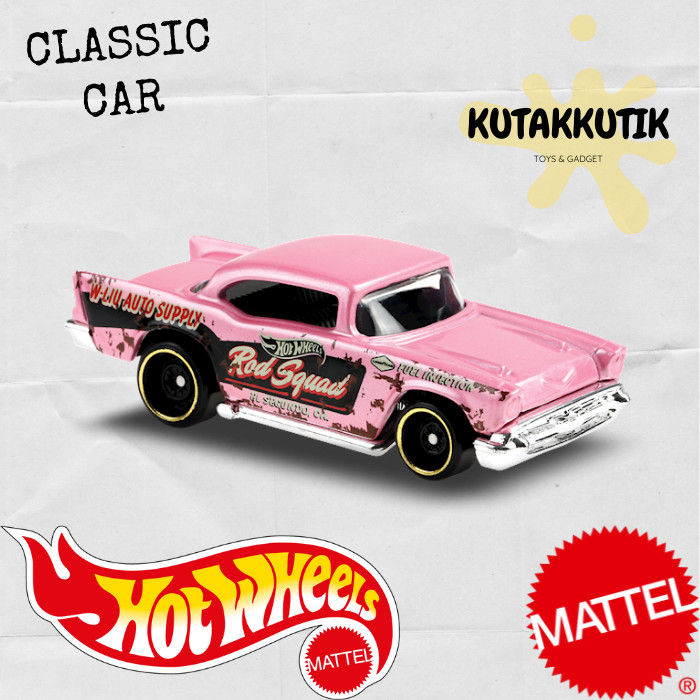 Hot Wheels Mobil Sedan Klasik 57 Chevy Pink Rod Squad Hotwheels ...