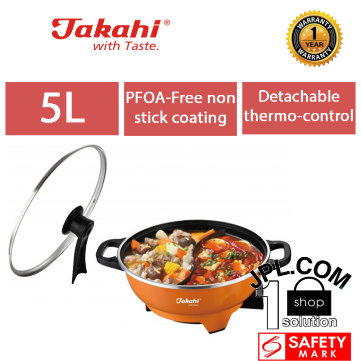 Takahi 5L Eco-Friendly Electric Hot Pot & Versatile Multi-Cooker with ...