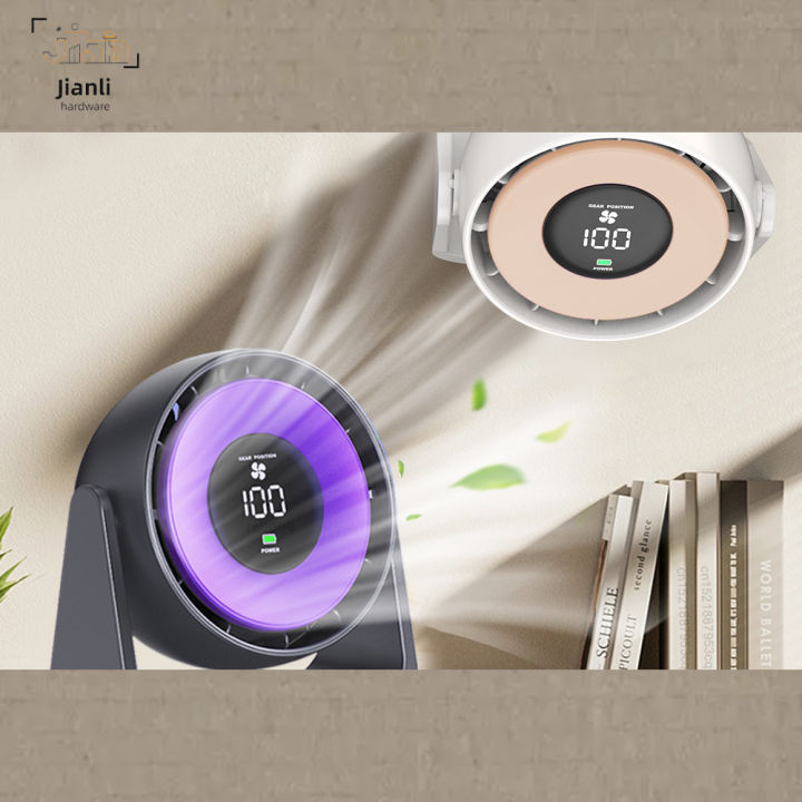 Portable Electric Fan 4000mAh Wireless Portable Air Circulator Turbo ...