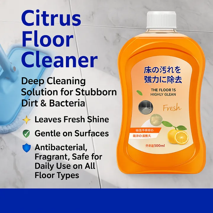 Citrus Floor Cleaner 500ml – Deep Cleaning Solution for Stubborn Dirt ...