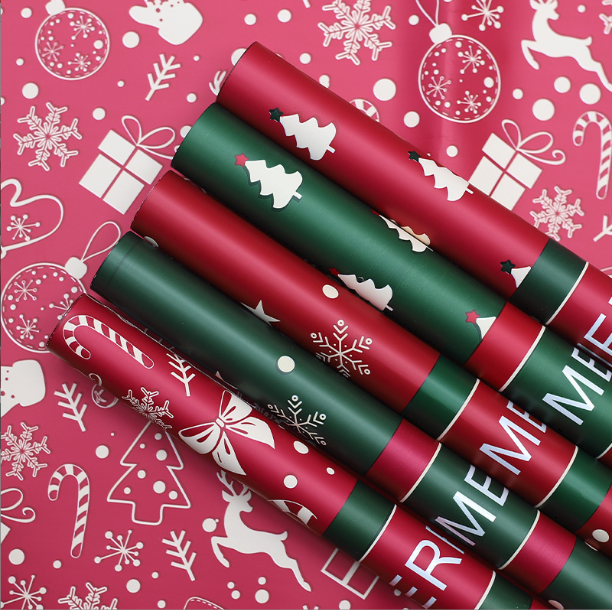 (20pcs) 57x57 Christmas wrapping paper gift plastic waterproof Wrapping ...