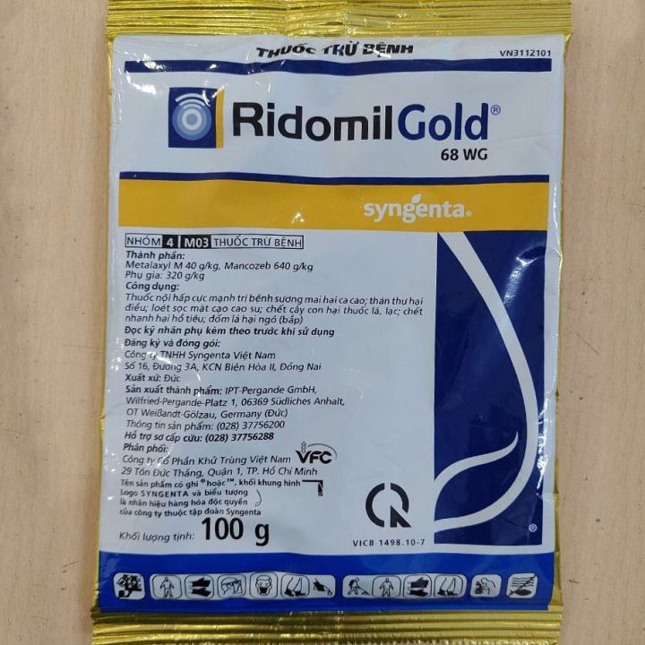 Thuốc Trừ Bệnh Cây Trồng Ridomil Gold 68WG (Gói 100g) | Lazada.vn