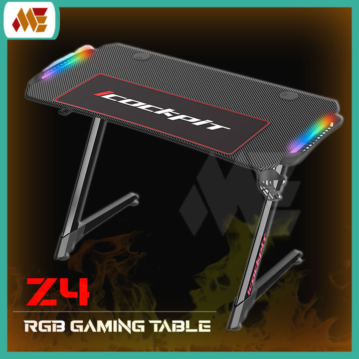 Hot Selling PC Computer Desk Gaming Table with LED Light Gaming Desk ...