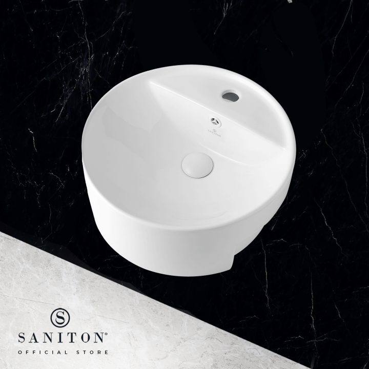 SANITON Cranesbill SB1894-AB Anti-Bacterial Semi-Recessed Basin ...