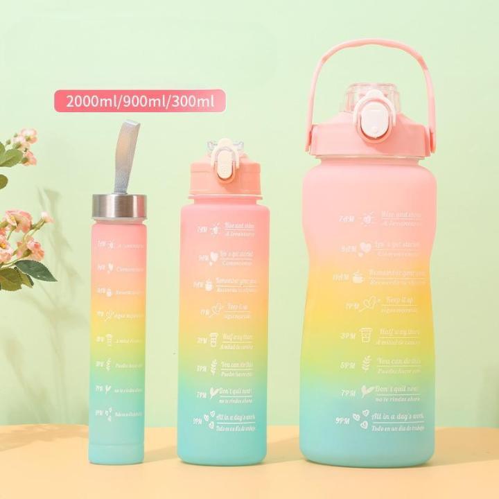 Botol Minum 2liter botol Motivasi viral pelangi lucu free sticker botol ...